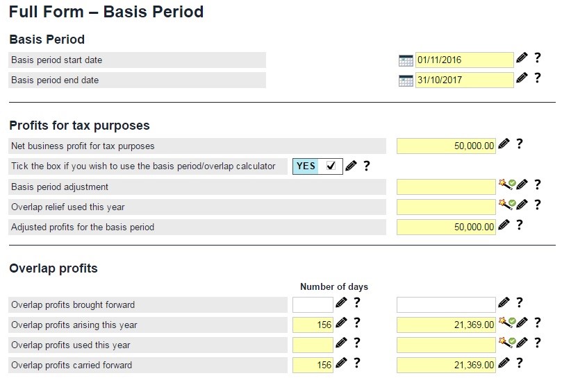 Worked example of a business that started trading in 2016/17 - Basis Periods (Second year rules ...