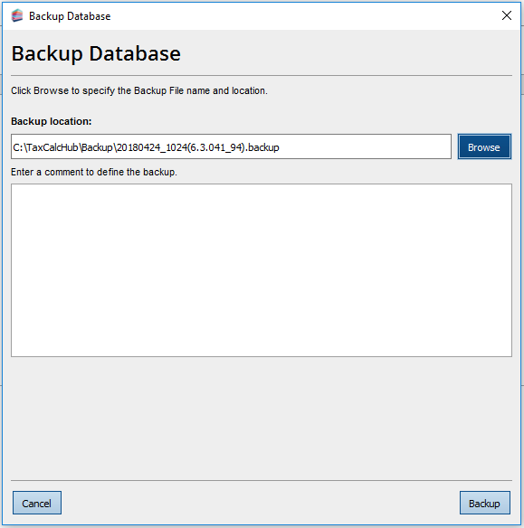 How do I back up the database? - Knowledge Base - TaxCalc