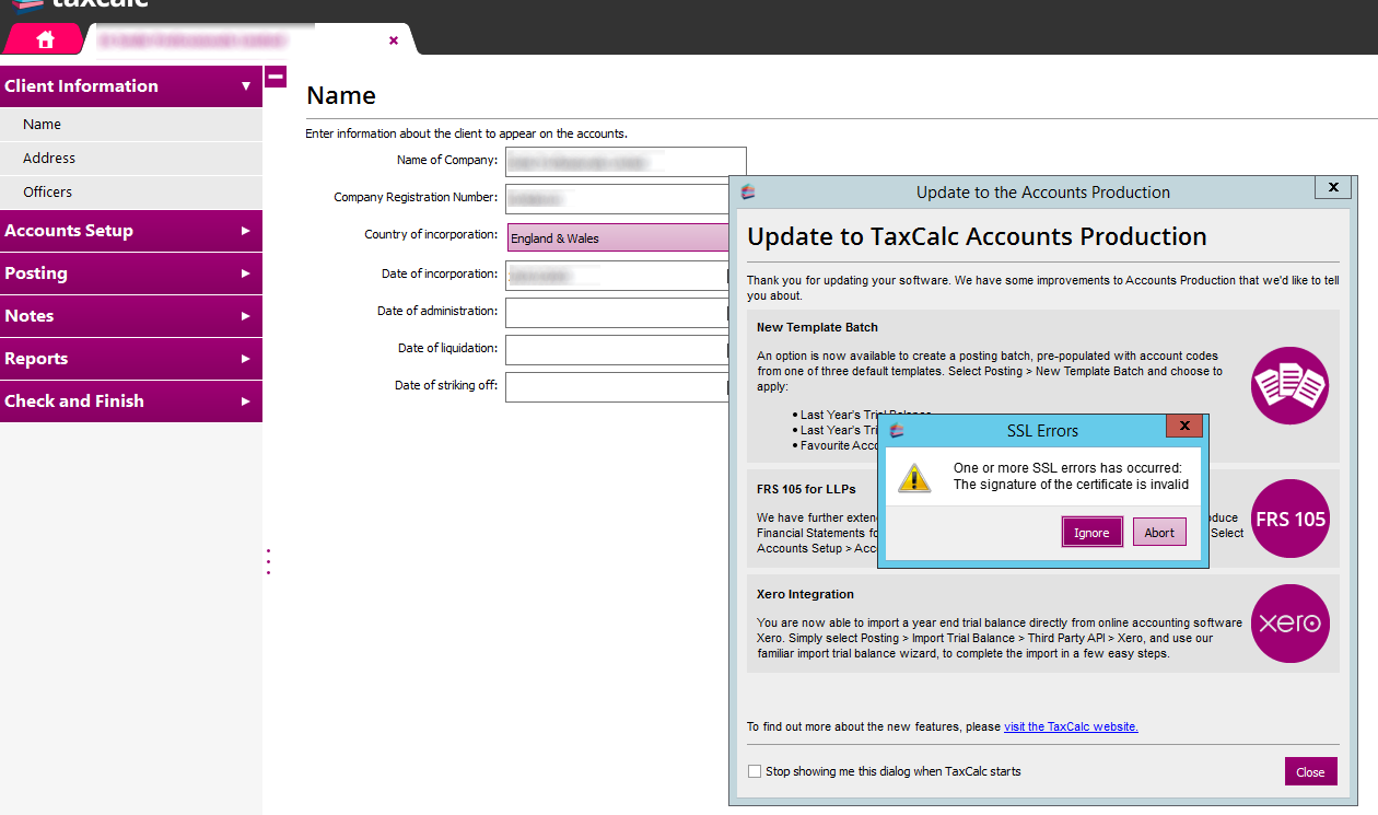 SSL error when opening Accounts Production client when using a proxy server - Knowledge Base ...
